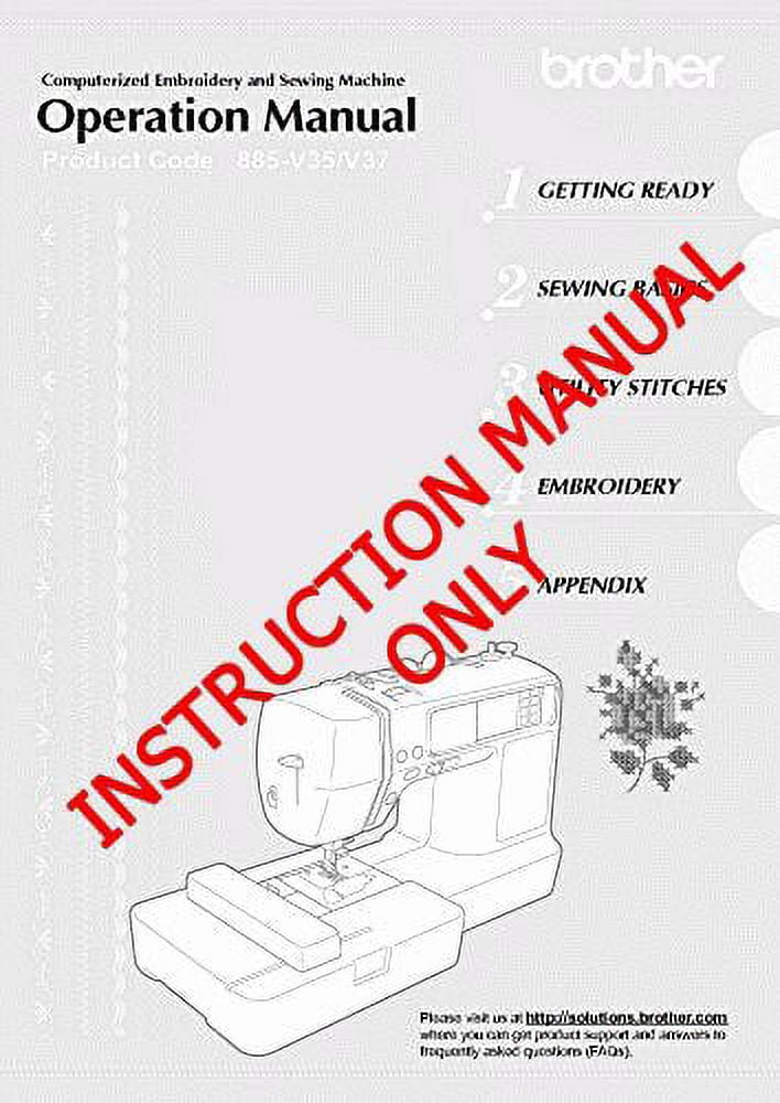 Brother Innov-is 900D Sewing Embroidery Machine Owners Instruction ...