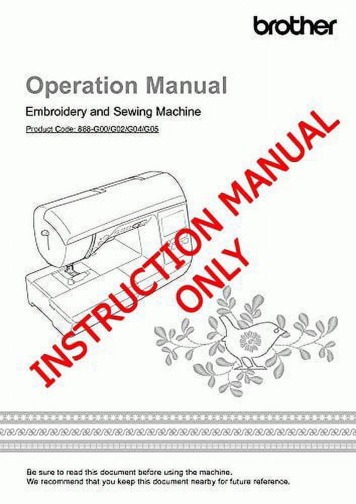Brother Innov-is NQ3500D Sewing Embroidery Machine Owners Instruction ...