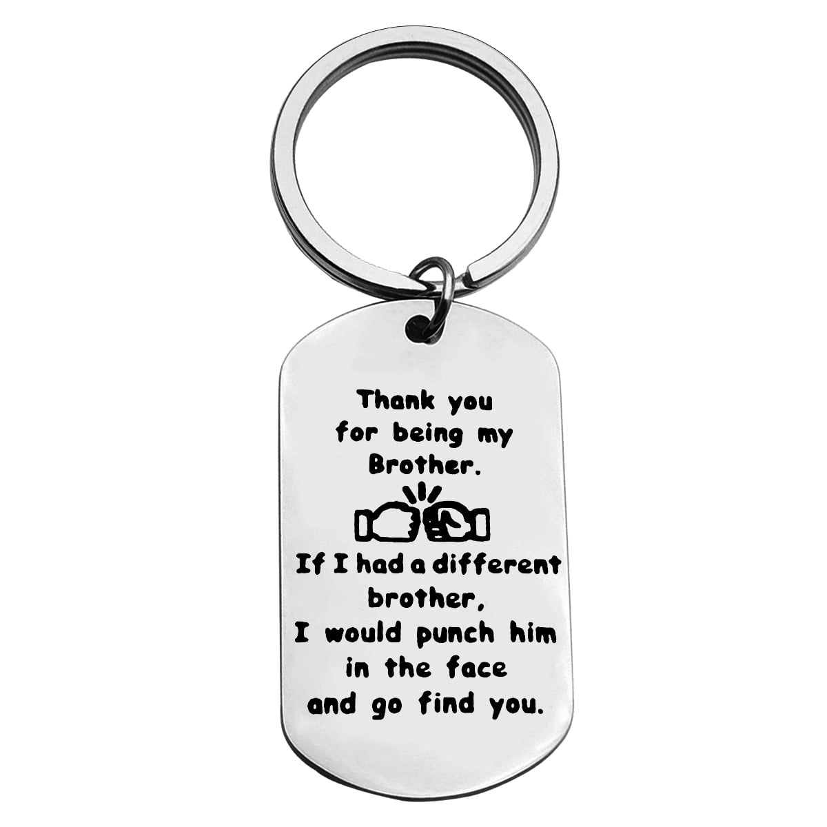 Brother Keychain Funny Brother Gifts from Sister Brother Thank You for ...