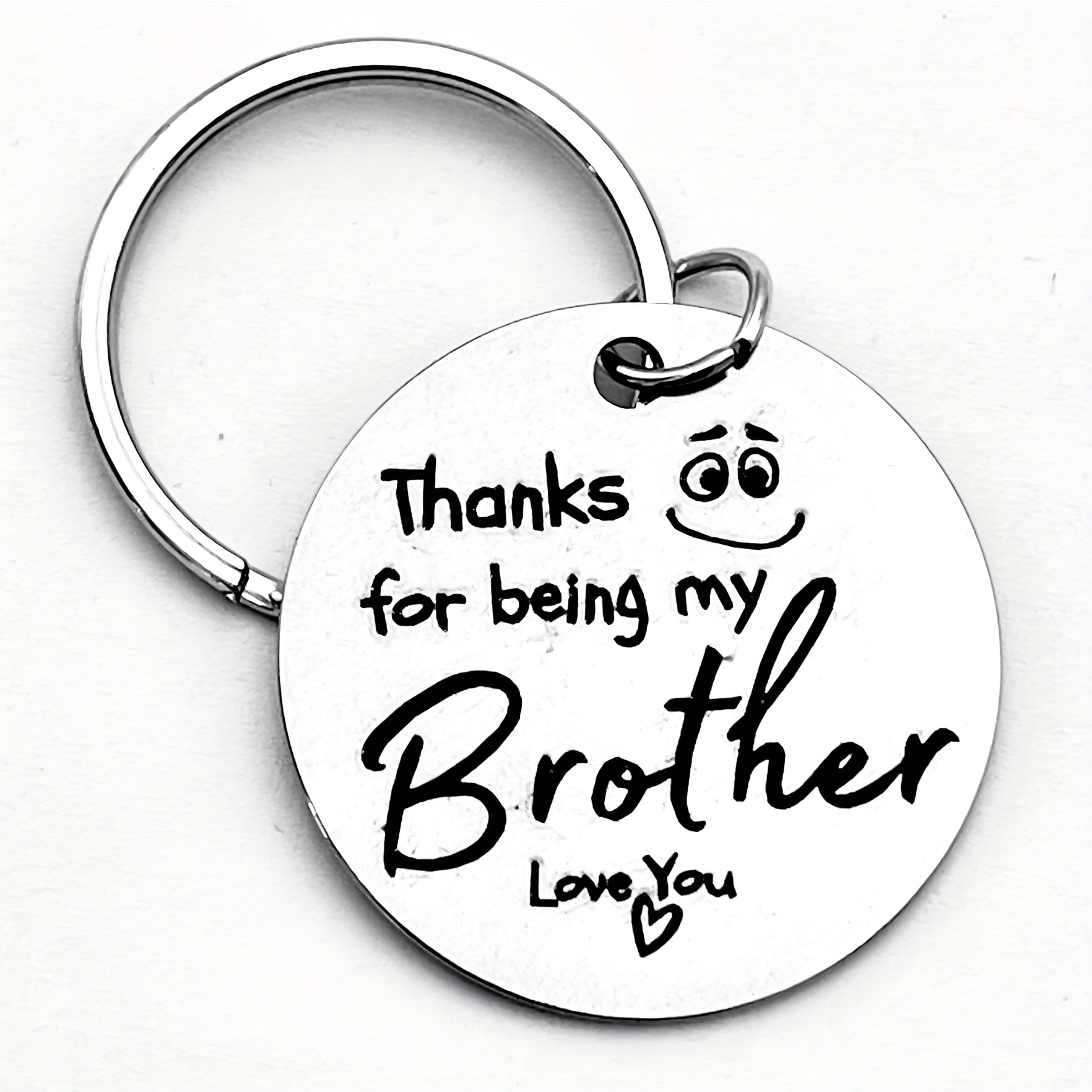 Brother Keychain Made of Stainless Steel - A Design That Says 'Thank ...