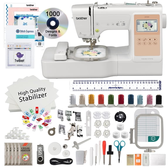 Brother LB5500 2-in-1 Sewing & Embroidery Machine with Bonus Bundle ...