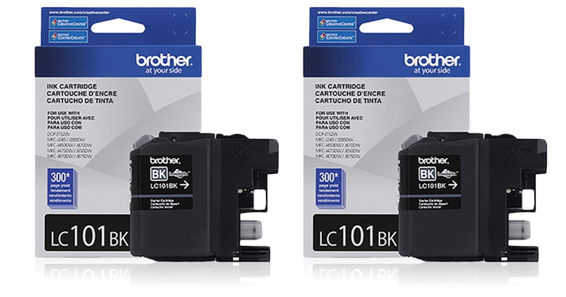 Brother LC-101BK Ink Cartridge-2 pack - Walmart.com