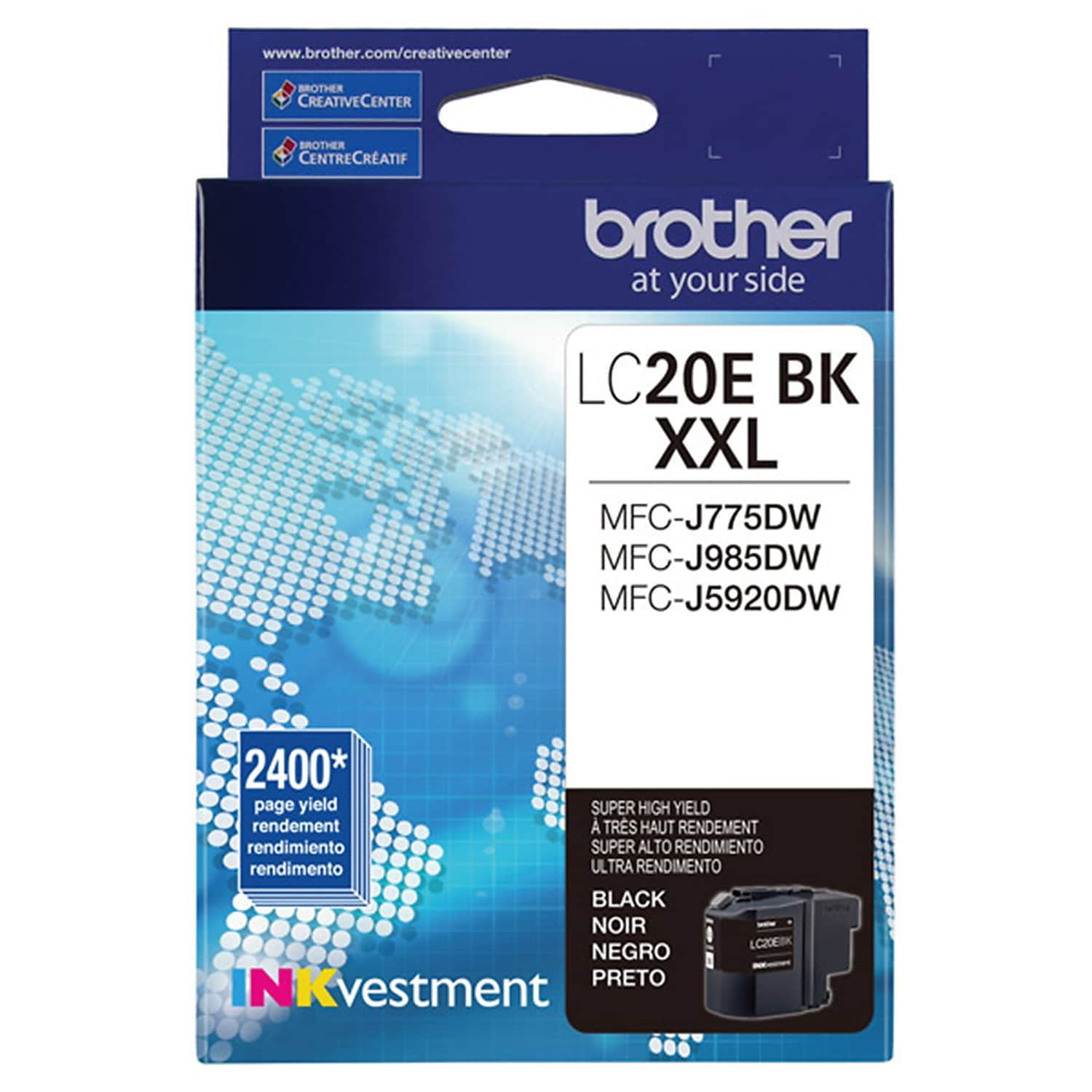 Brother LC20E Extra High Yield Black Ink Cartridge for Inkjet Printer ...