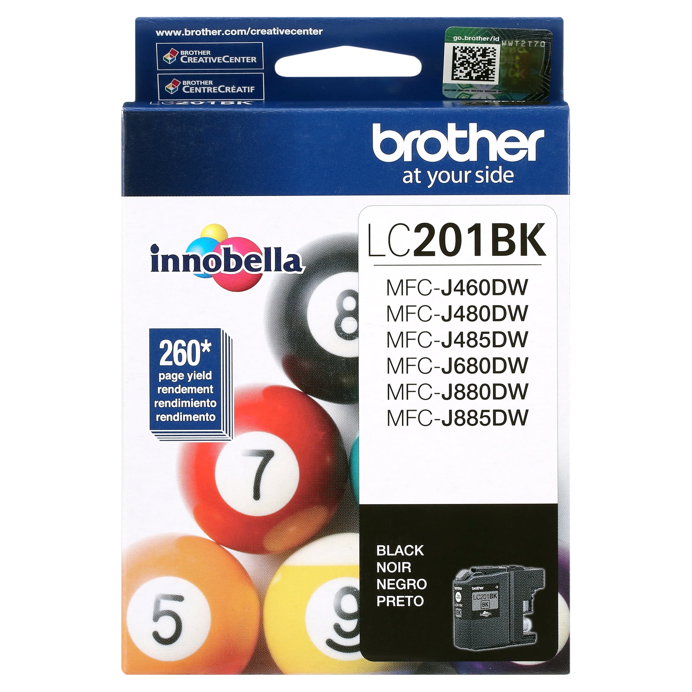 Brother LC201BK Innobella Ink, Black - Walmart.com