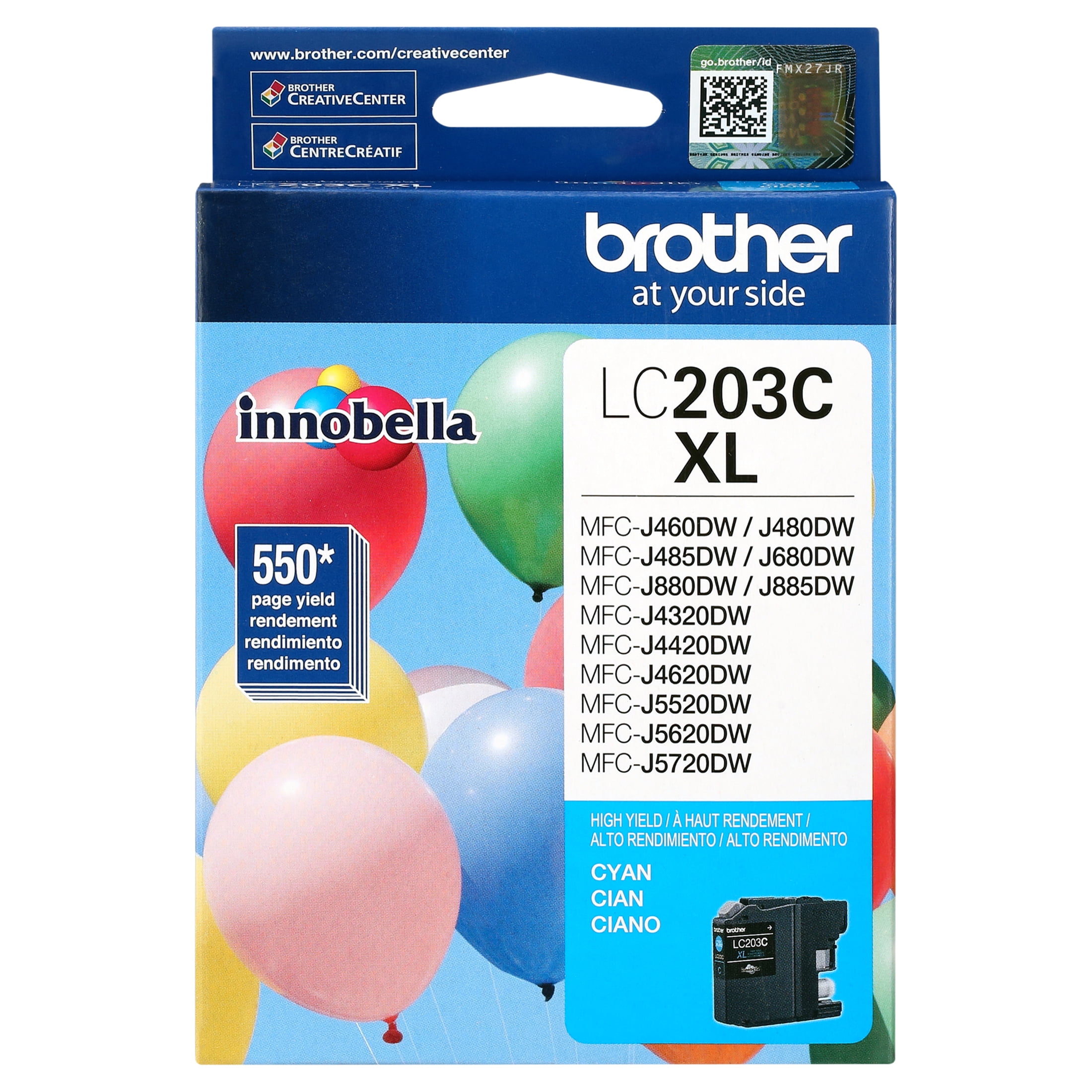 Brother LC203C Innobella High-Yield Ink, Cyan - Walmart.com
