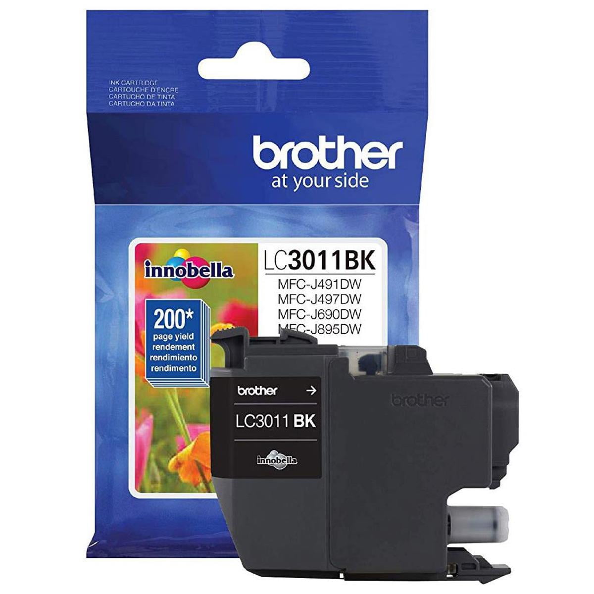 Brother Printer Ink Cartridge LC3011BK - Black, Standard Yield, 200 ...