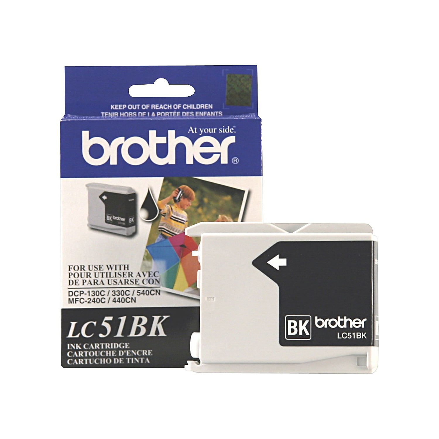 Brother LC51 Black Ink Cartridge Standard (LC51BK) 645317 - Walmart ...