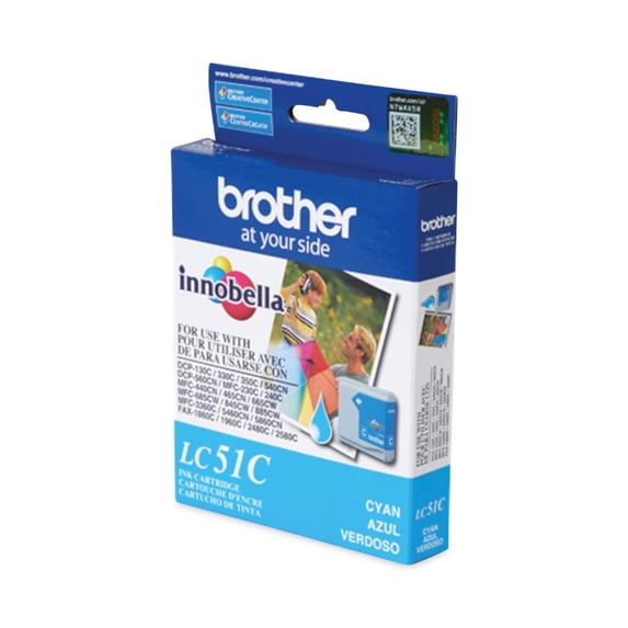 Brother LC51C LC51C Innobella 400 Page-Yield Ink - Cyan - Walmart.com