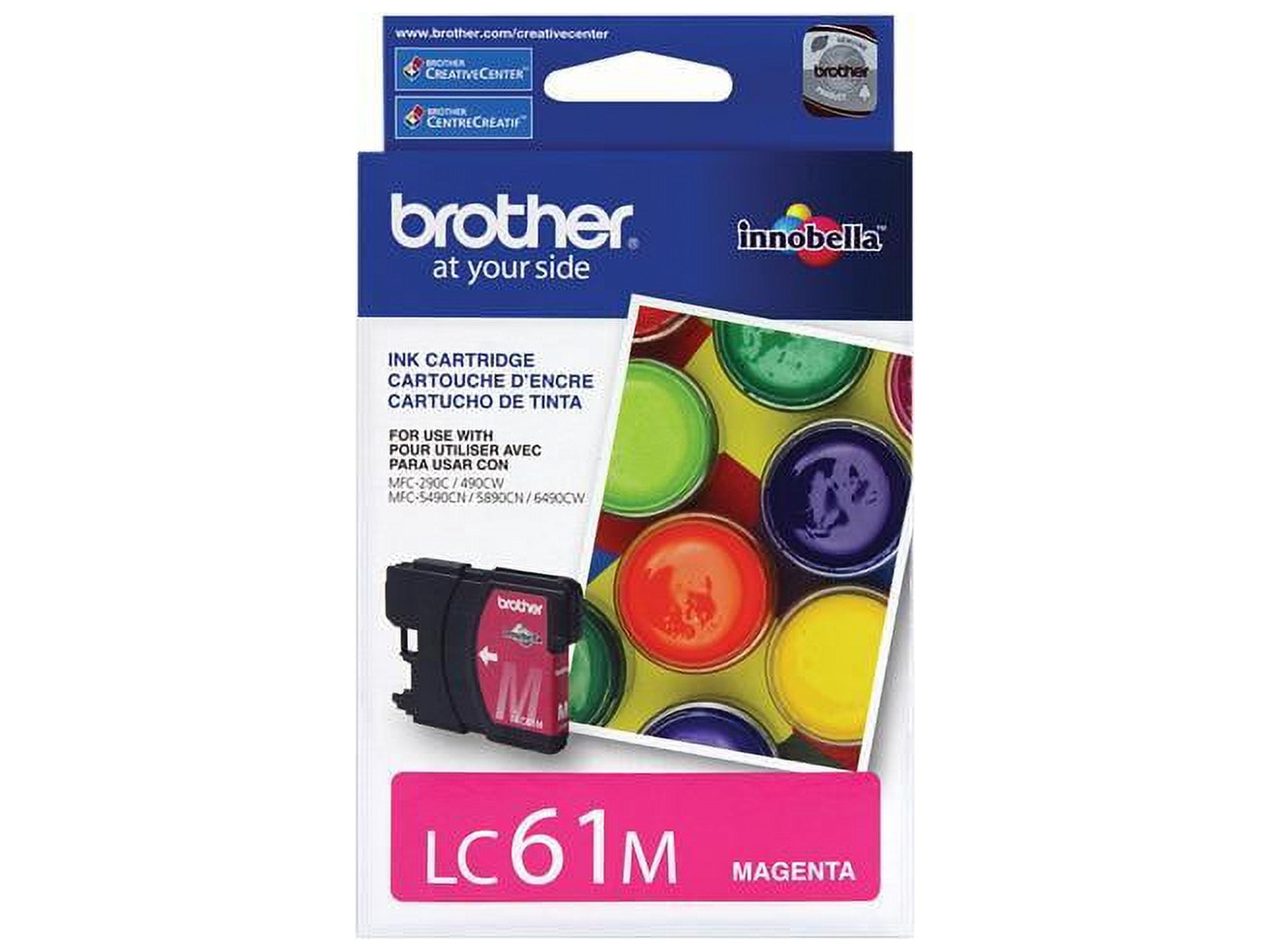 Brother LC61M Innobella Magenta Ink, Printer Inkjet Cartridge, Colored ...
