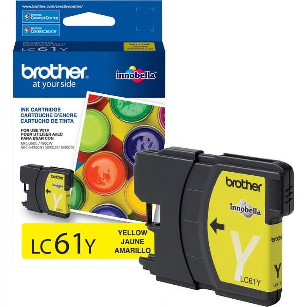 Brother LC61Y Original Ink Cartridge - Inkjet - 325 Pages - Yellow - 1 ...