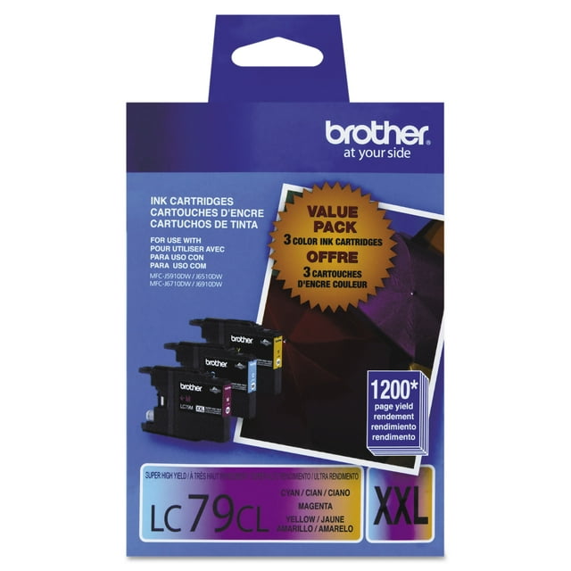 Brother LC793PKS Innobella Super High-Yield Ink, Cyan/Magenta/Yellow, 3 ...