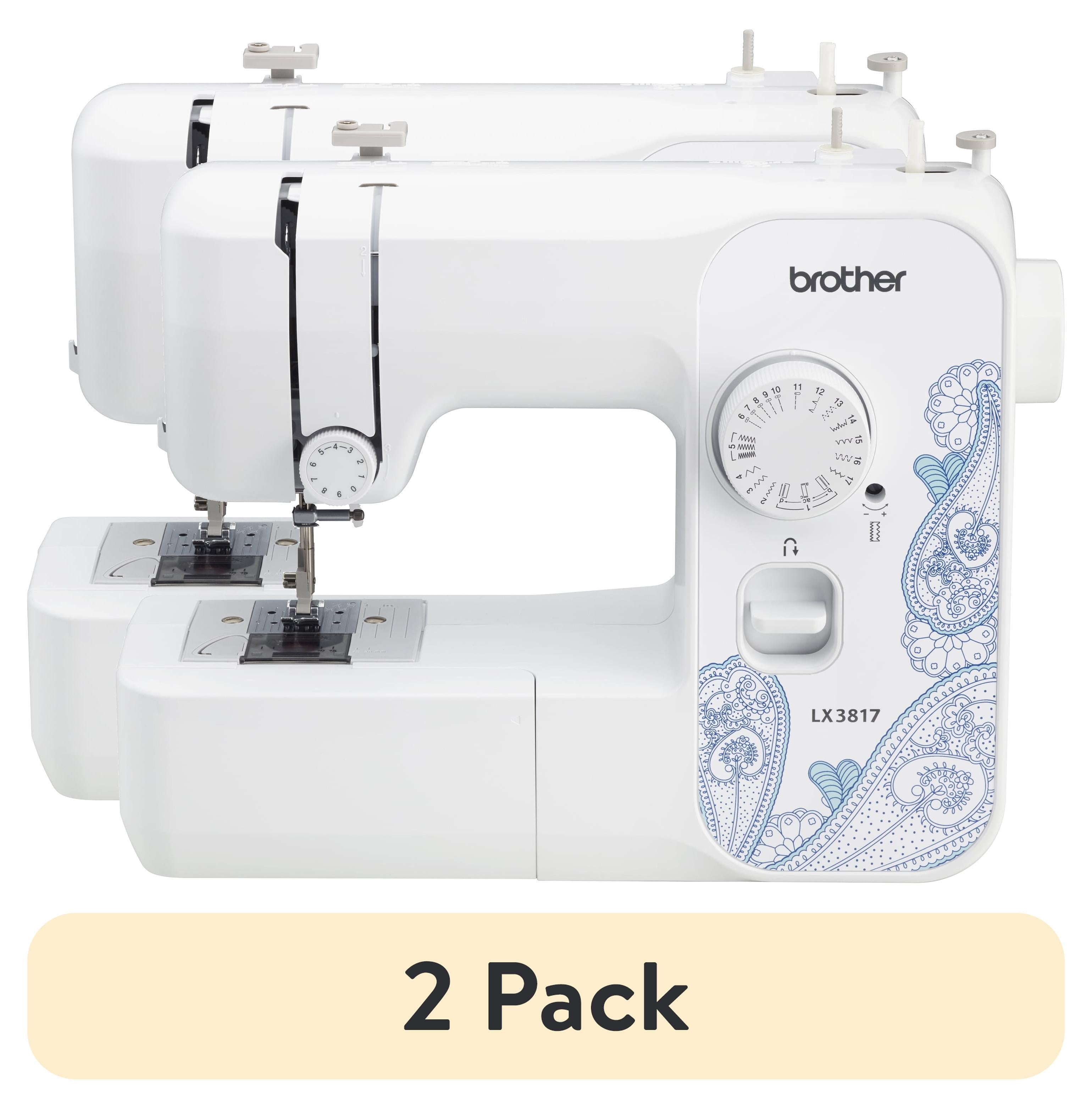 (2 pack) Brother LX3817 17-Stitch Portable Full-Size Sewing Machine ...