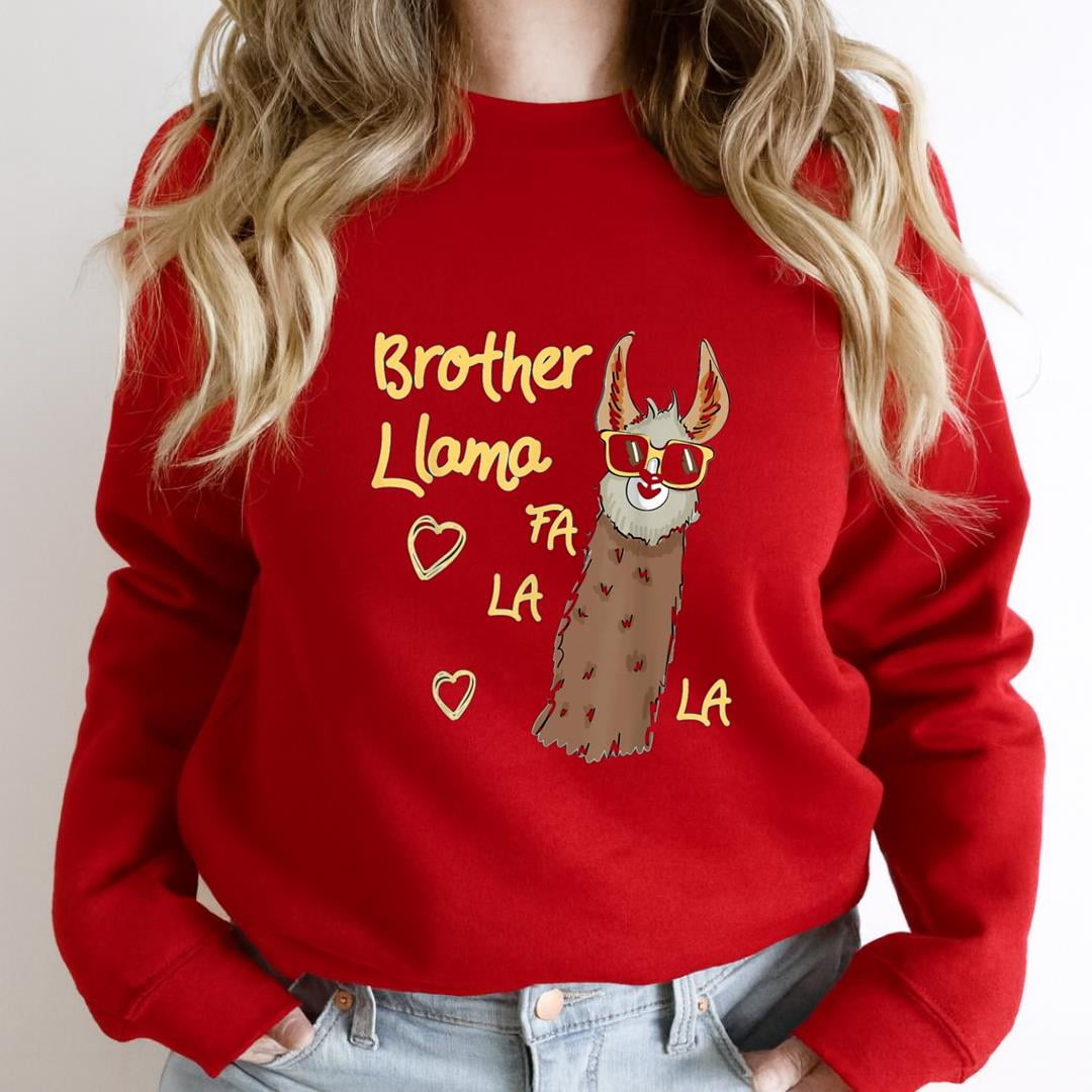 Brother Llama Funny Christmas Family Matching Group Gift Holiday ...