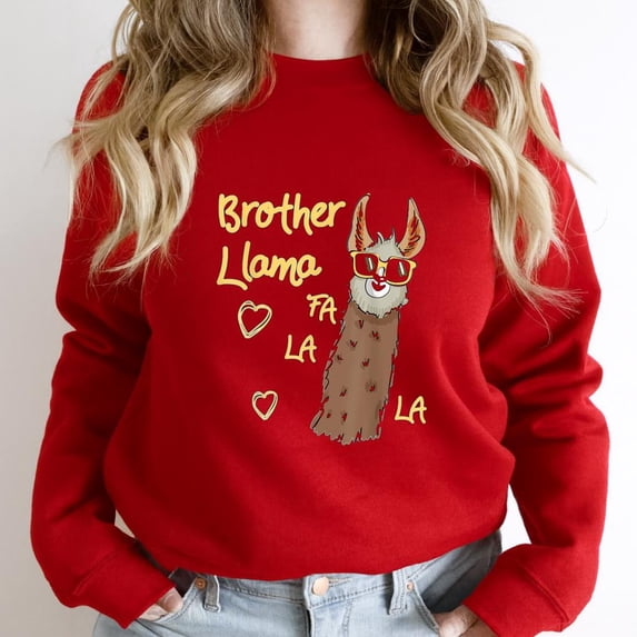 Brother Llama Funny Christmas Family Matching Group Gift Holiday ...