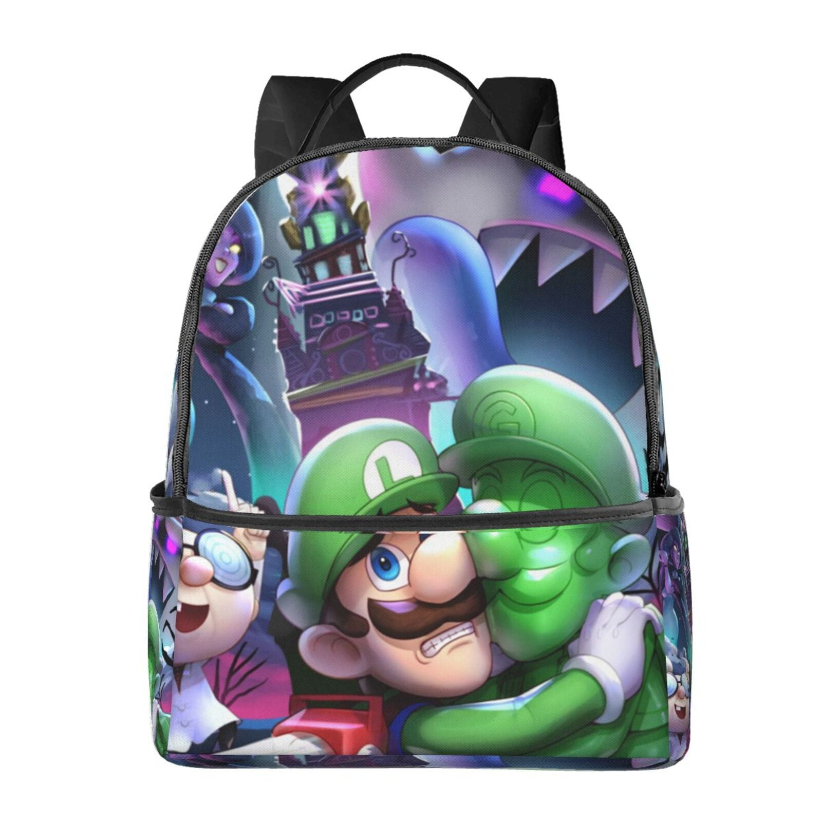 Brother Luigi's Mansion Backpack School Bag Bookbag Satchel Large ...