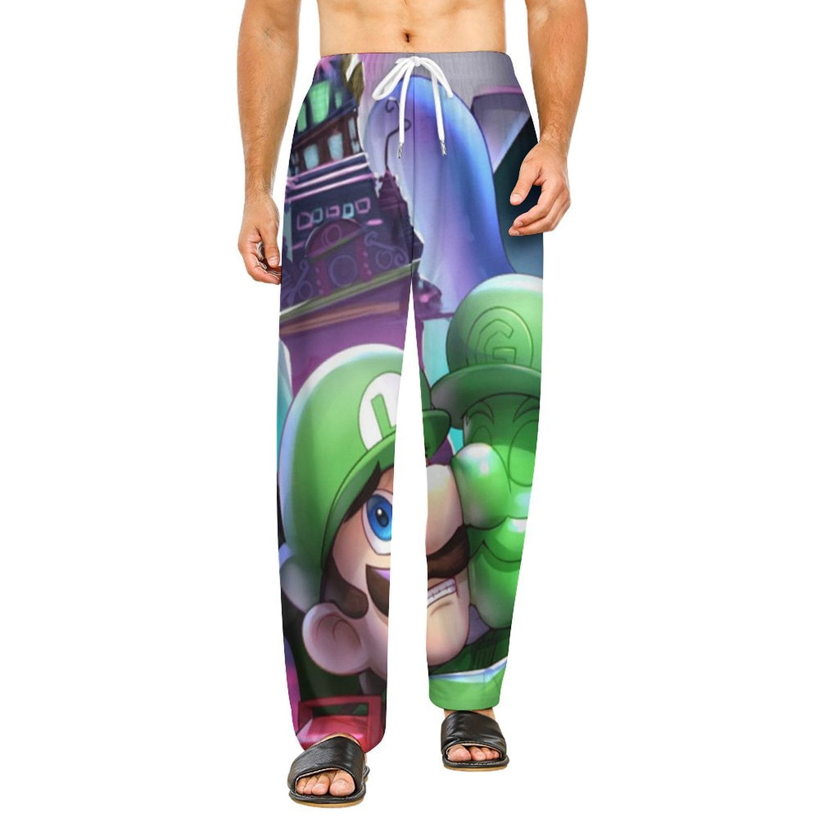 Brother Luigi's Mansion Unisex Pajama Pants Bottoms Daily Cozy Soft ...