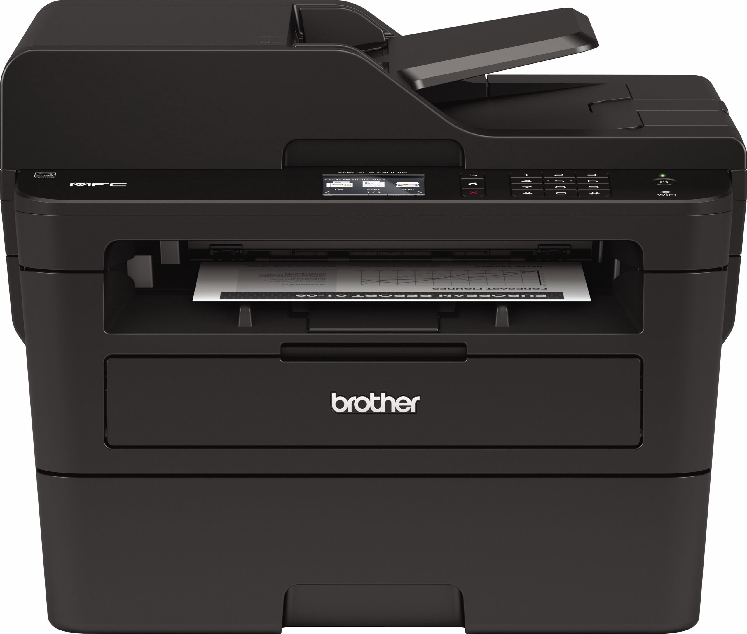 Brother MFC-L2730DW Monochrome Laser All-in-One Wireless Printer with 2 ...