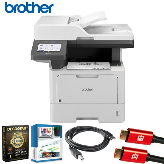 Brother MFCL5915DW Business Monochrome Laser All-in-One Printer Bundle ...