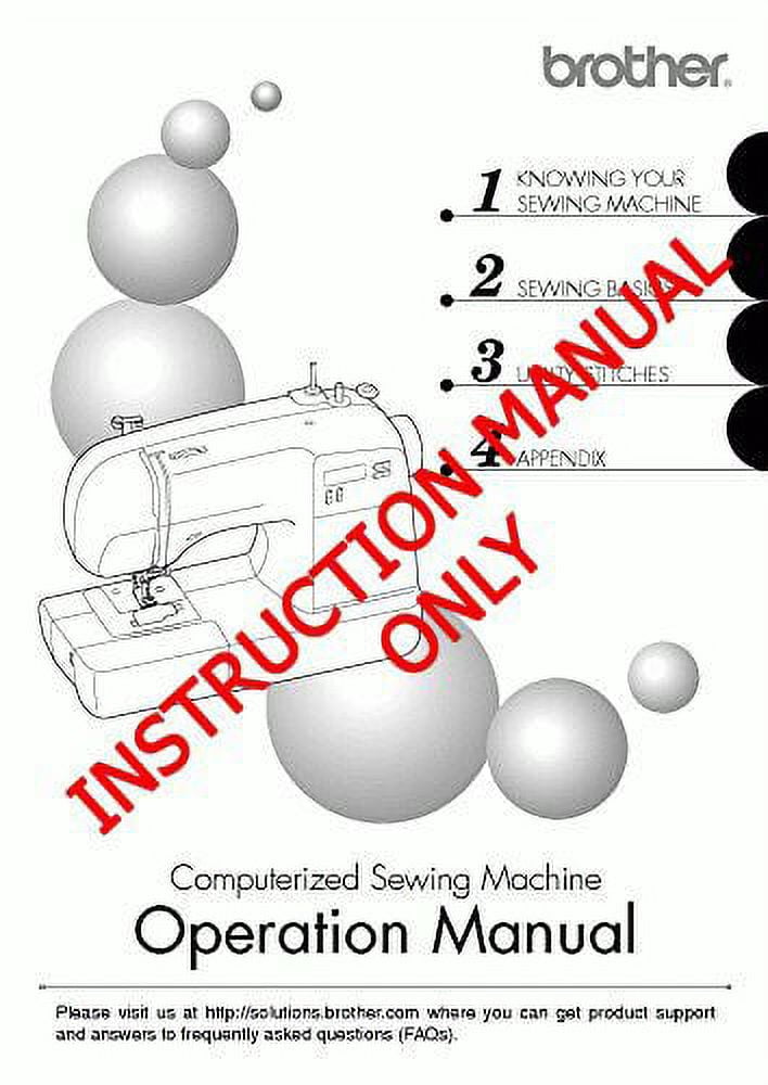 Brother MS-4 Sewing Machine Owners Instruction Manual - Walmart ...