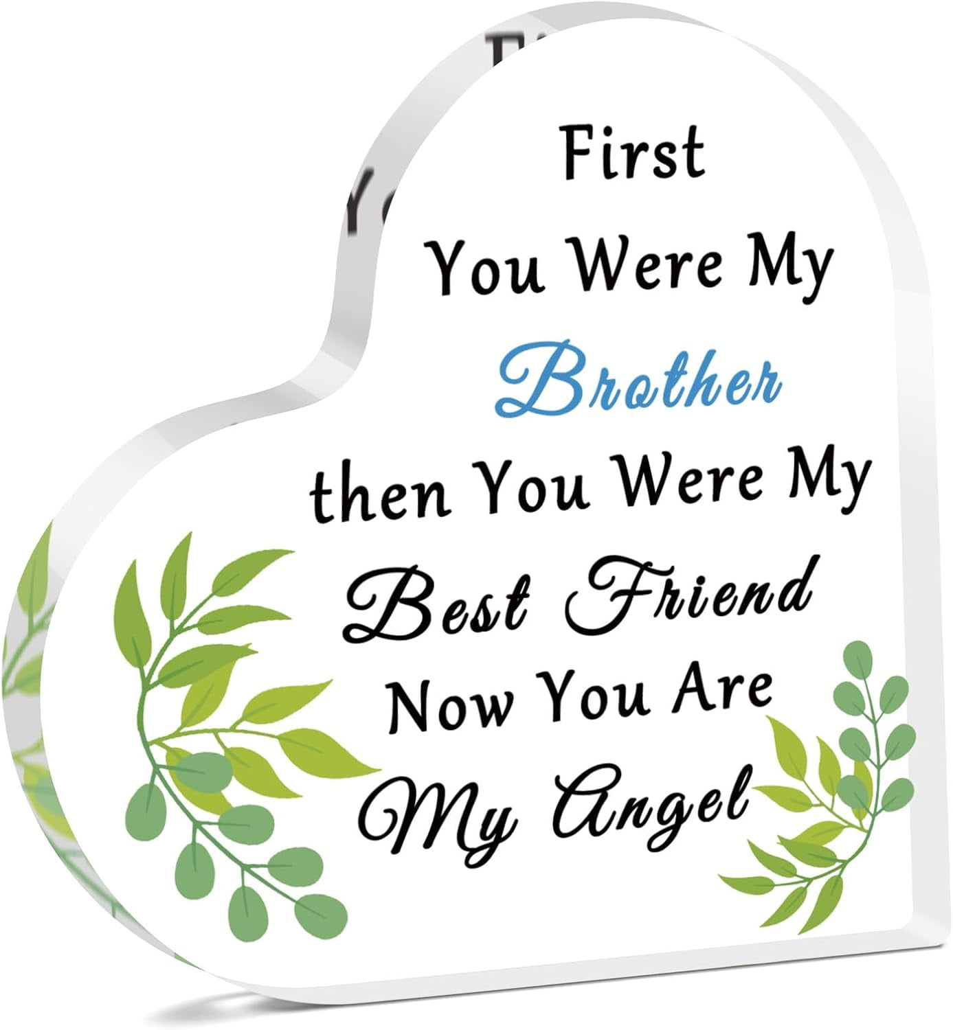 Brother Memorial Acrylic Plaque, Sympathy Sign for Desk, Remembrance ...