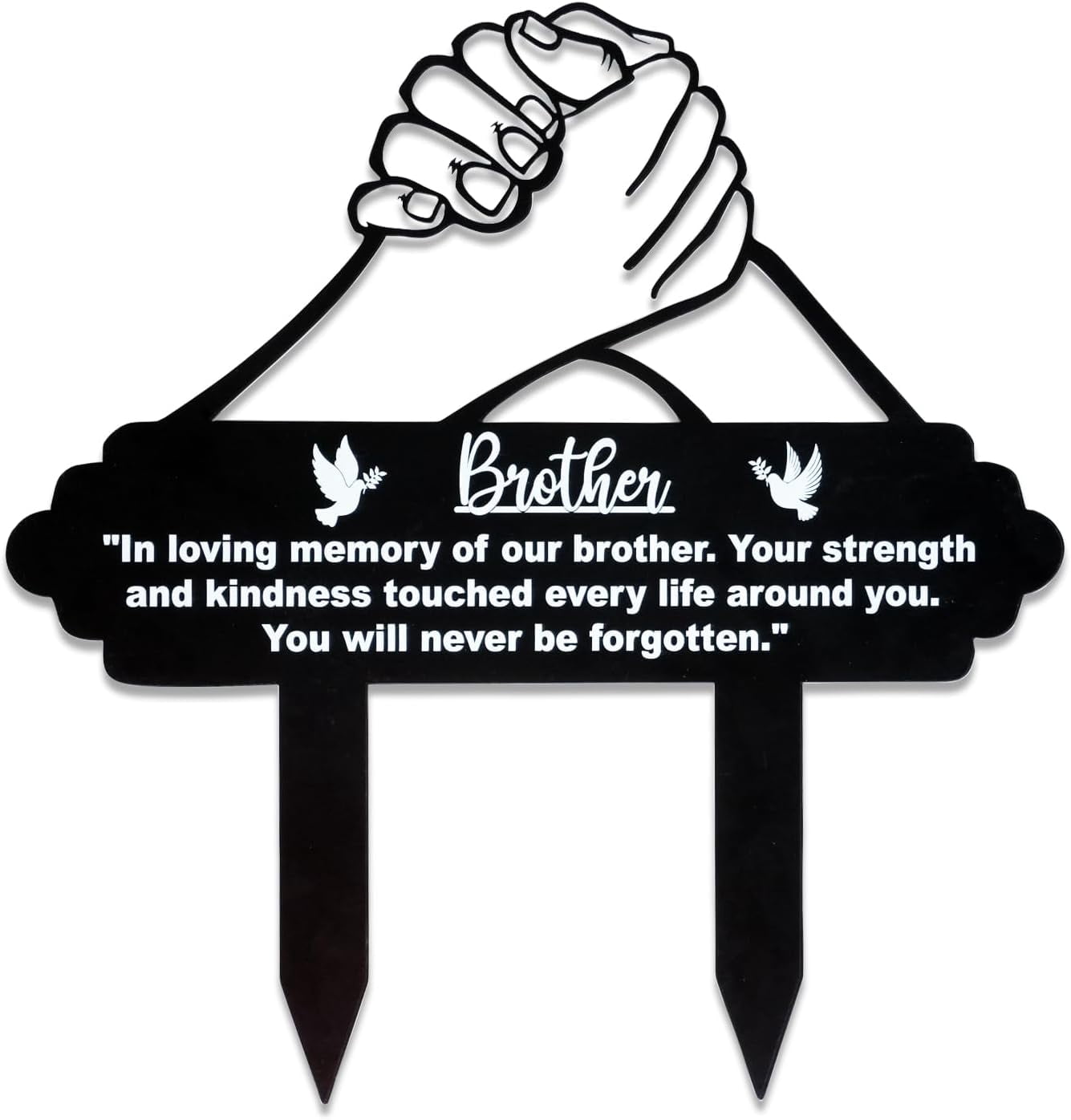 Brother Memorial Plaques for Grave Decorations for Cemetery, Metal ...