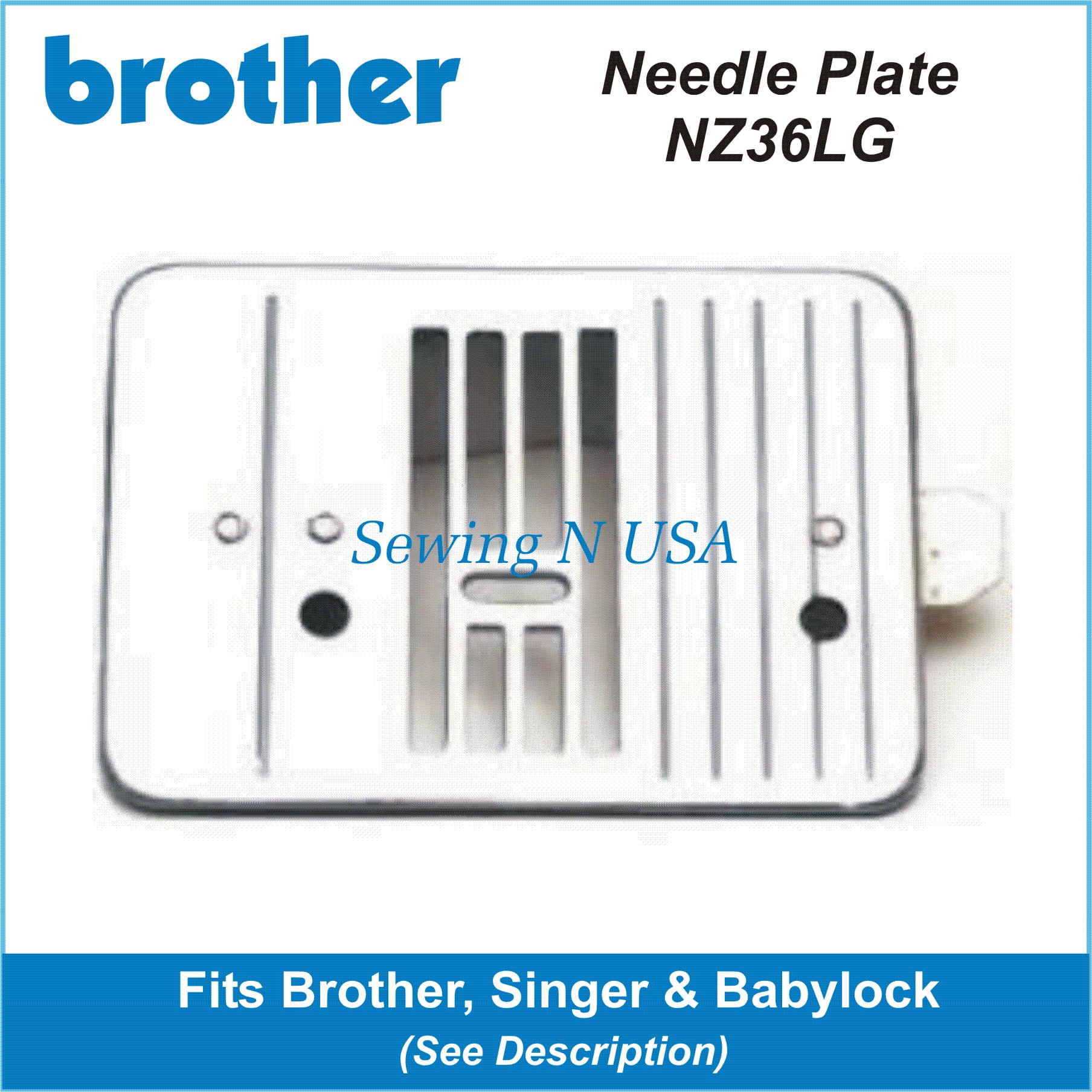 Brother Needle Plate NZ36LG Fits Brother, Singer, Babylock & More See ...