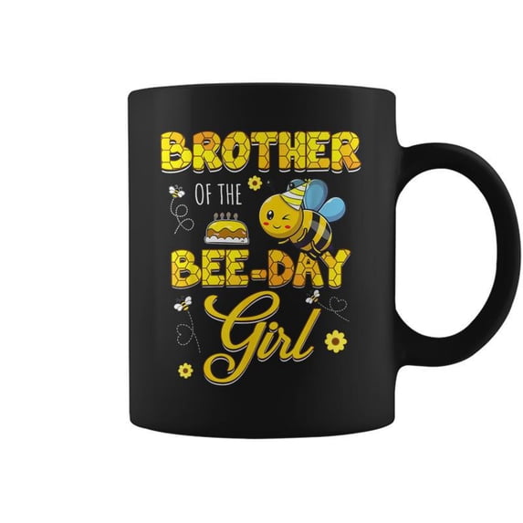 Brother Of The Bee-Day Girl Hive Birthday Party Matching Coffee Mug ...