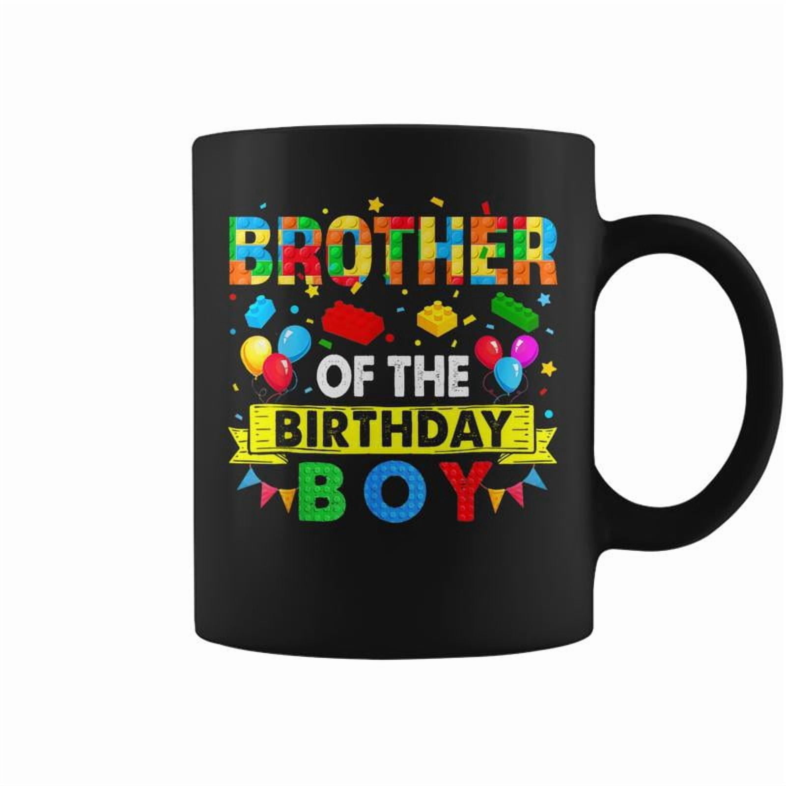 Brother Of The Birthday Boy Master Builder Blocks Building Coffee Mugs ...