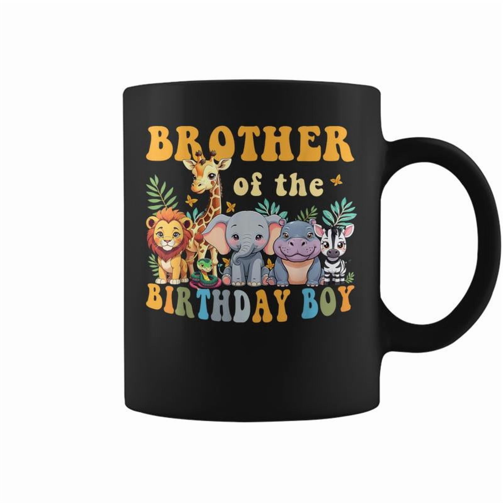 Brother Of The Birthday Boy Safari Jungle Animal Matching Coffee Mugs ...