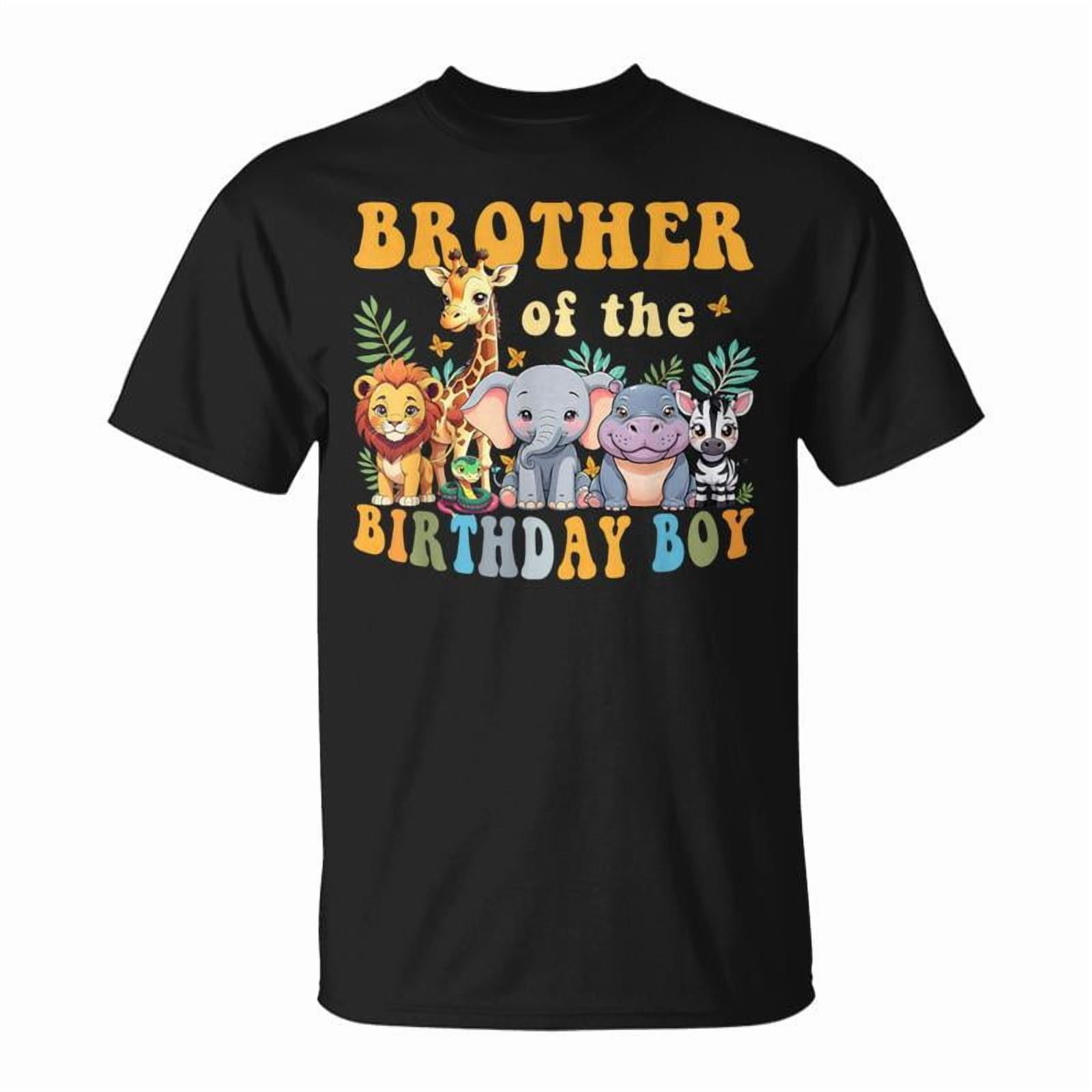 Brother Of The Birthday Boy Safari Jungle Animal Matching TShirt ...