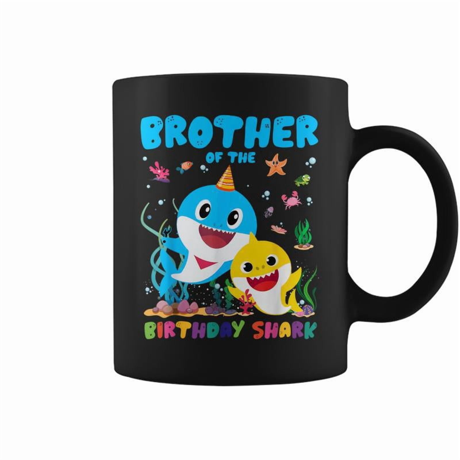 Brother Of The Birthday Family Shark Birthday Boy Girl Coffee Mugs ...