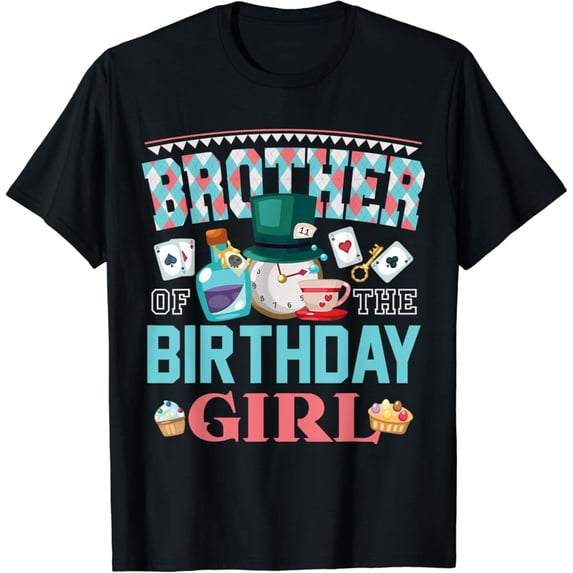 Brother Of The Birthday Onederland Pink & Teal B-Day Unisex Men Women T ...