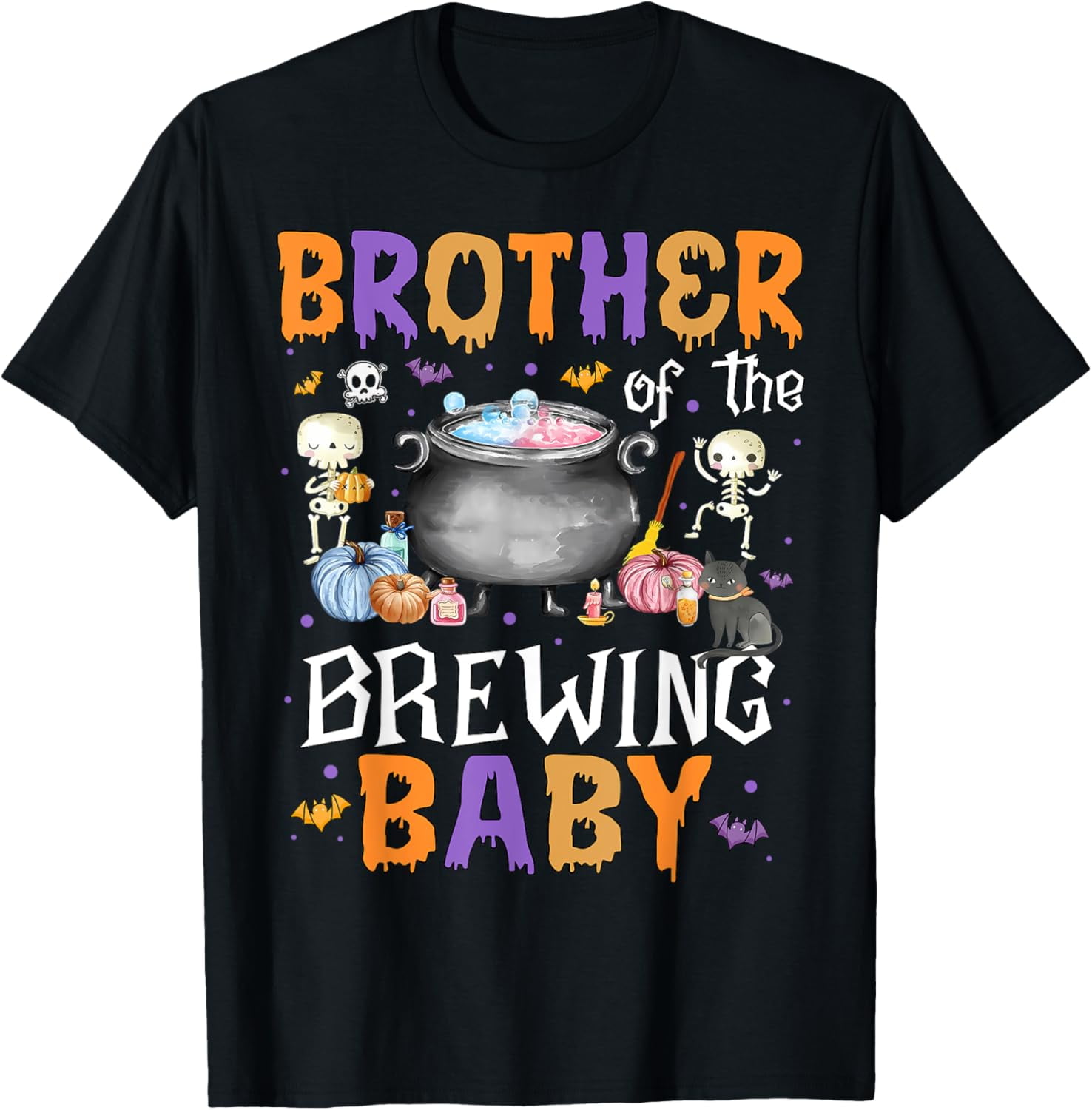 Brother Of The Brewing Baby Tshirt Halloween Baby Shower T-Shirt ...