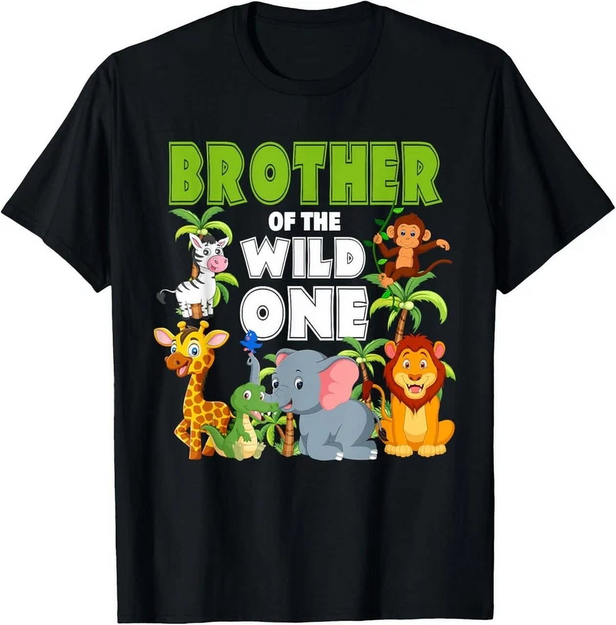 Brother Of The Wild One Zoo Birthday Safari Jungle Animal T-Shirt ...