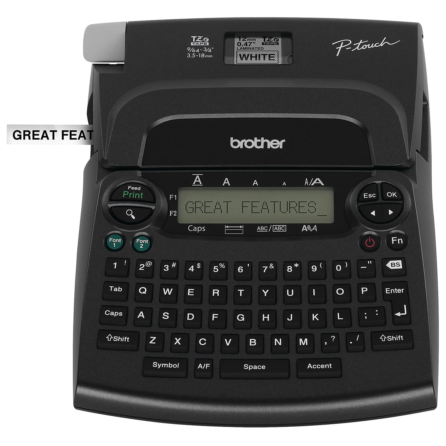 Brother P-Touch Laminated Printer with Desktop Label Maker and TZe Tape ...
