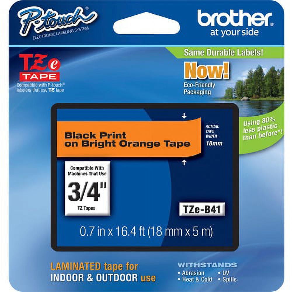Brother P-touch TZe 3/4" Laminated Lettering Tape - 3/4" - Thermal ...