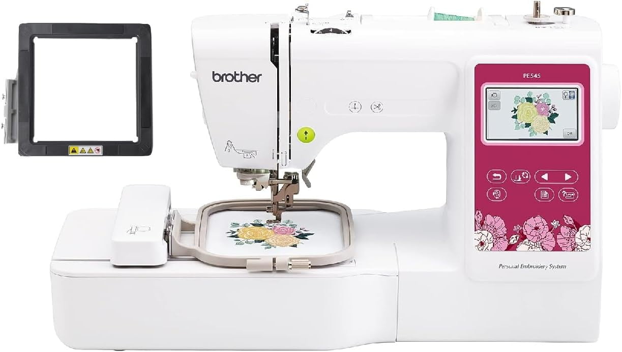 Brother PE545 Embroidery Machine with Wireless LAN, 4" x 4" Hoop Area ...
