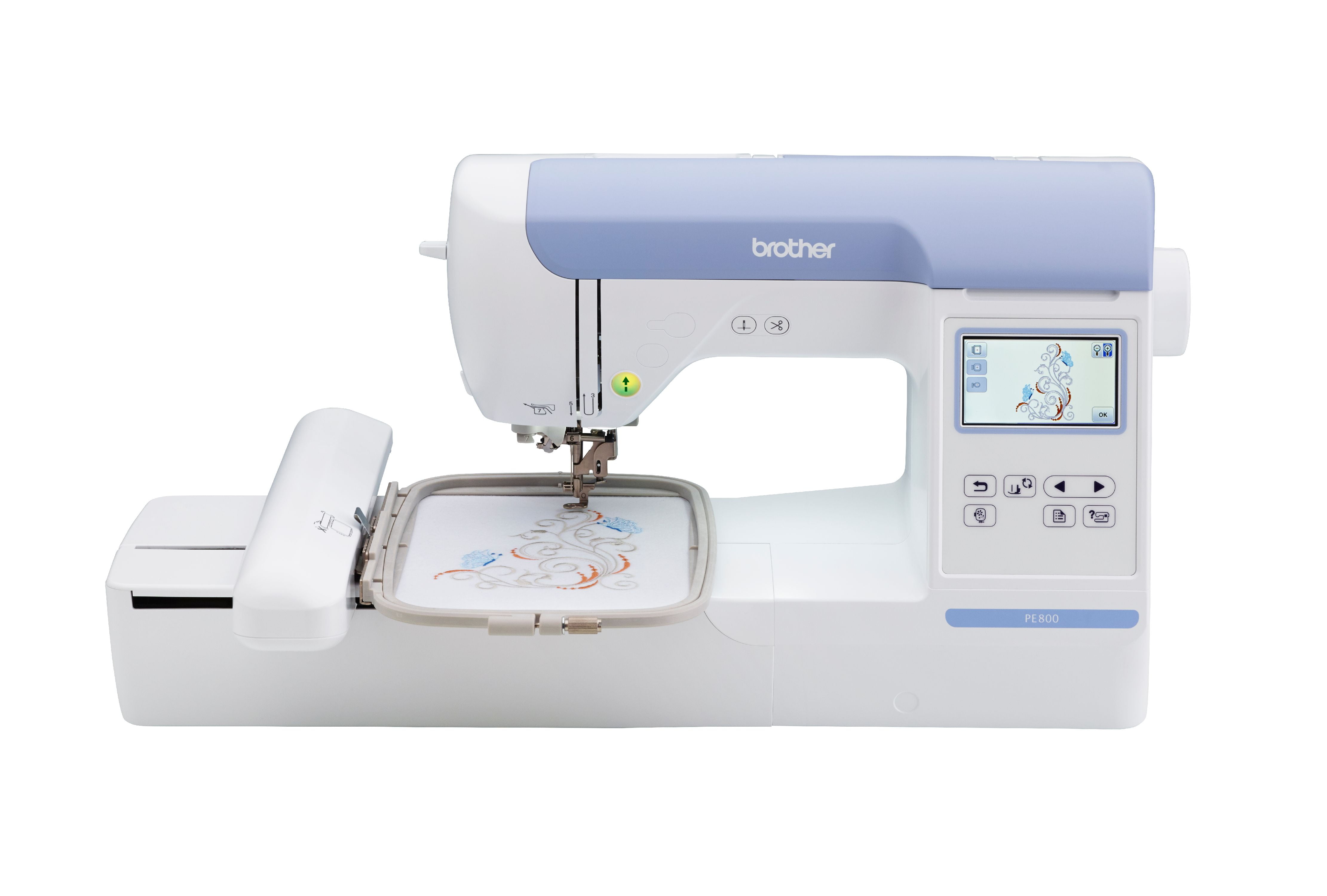 Brother PE800 Embroidery Machine, 5x7 Area, LCD, Stitching Designs ...