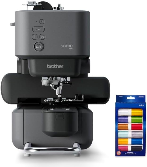 Brother PP1 Skitch Single-Needle Embroidery Machine and SAEMB12 12 ...