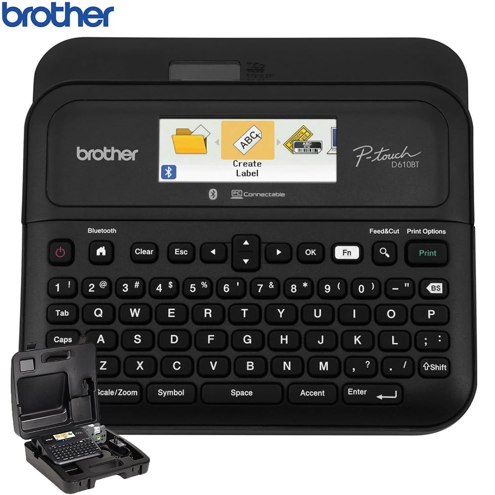 Brother PTD610BT Business Professional Connected Label Maker Bundle ...
