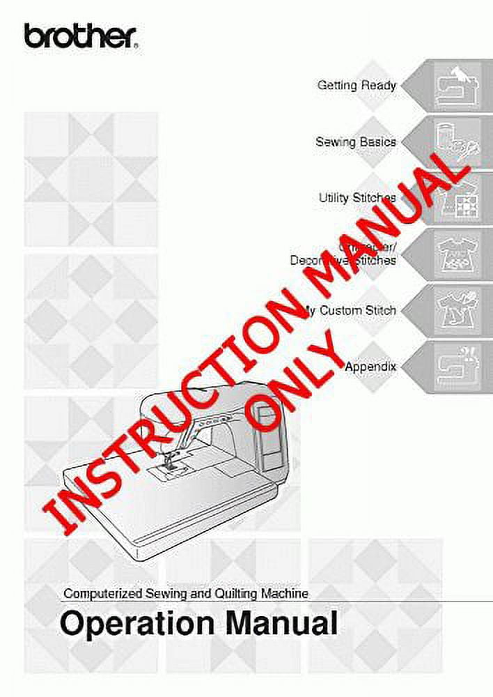 Brother QC-1000 Sewing Machine Quilting Owners Instruction Manual - Walmart.com
