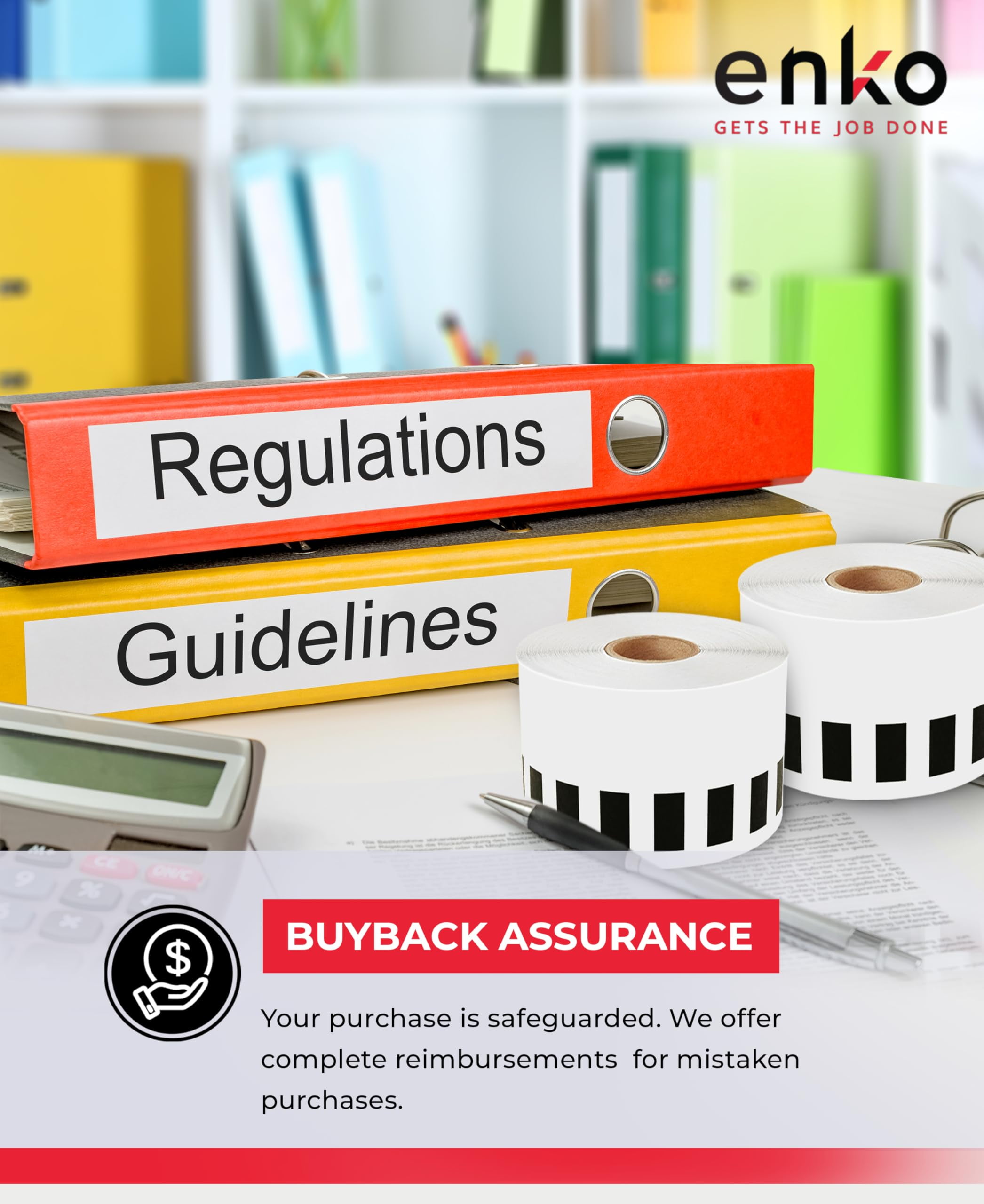 Brother QL Label Printer Compatible DK-2205 Sticker Rolls 62mm x ...