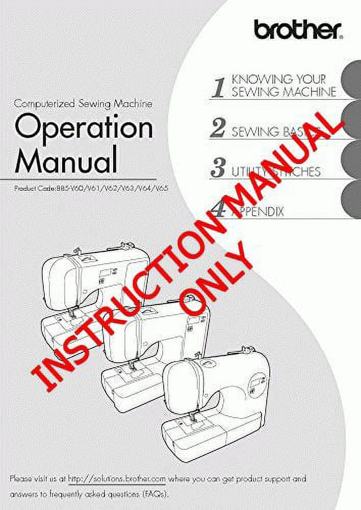 Brother SC6600 Sewing Machine Owners Instruction Manual (Paperback ...