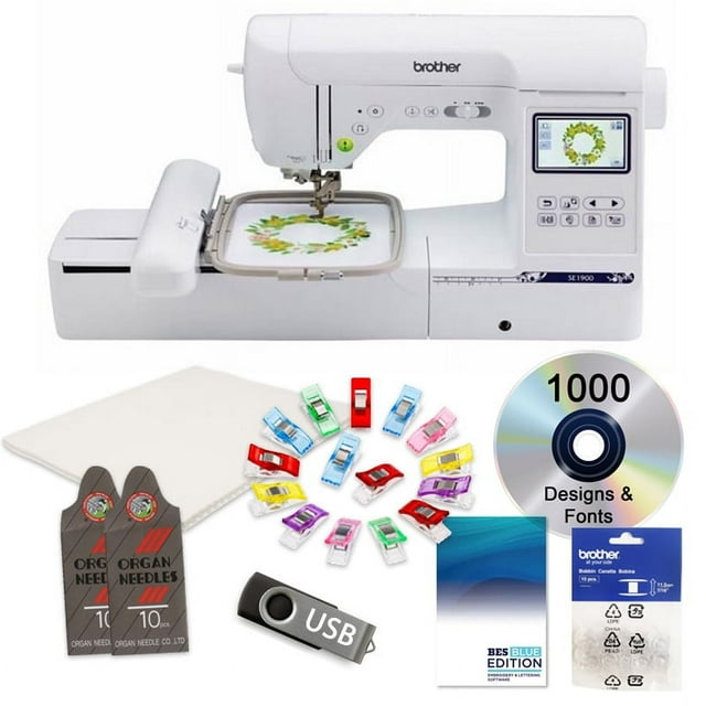 Brother SE1900 Quilting & Computerized Embroidery and Sewing Machine ...