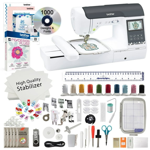 Brother SE2000 Computerized Sewing and Embroidery Machine, 5" x 7" Hoop ...