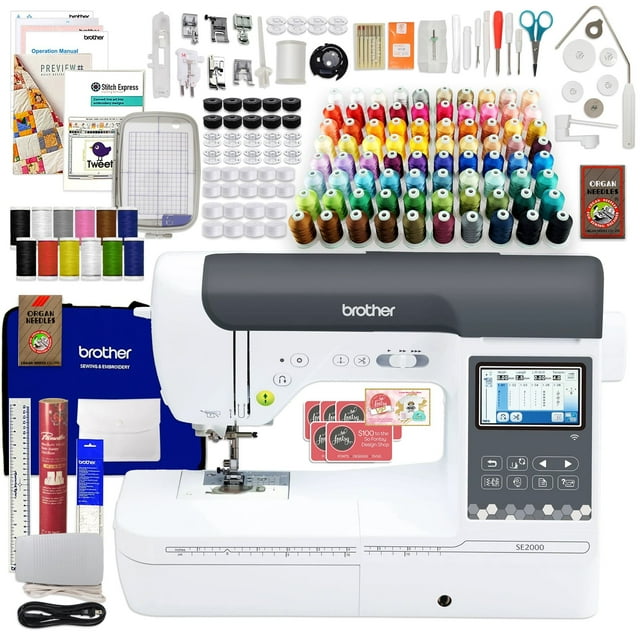 Brother SE2000 Home Quilting & Commercial Embroidery Sewing Machine ...