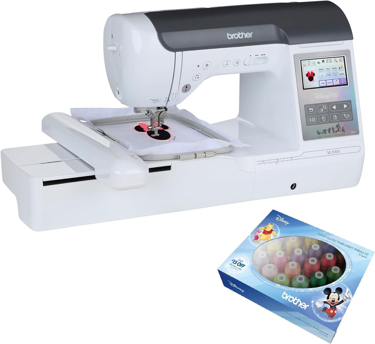 Brother SE2100Di Disney Sewing and Embroidery Machine and ETPDISCL24 ...