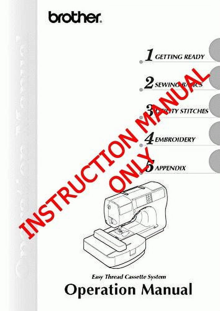Brother SE270D Embroidery Machine Owners Instruction Manual - Walmart.com