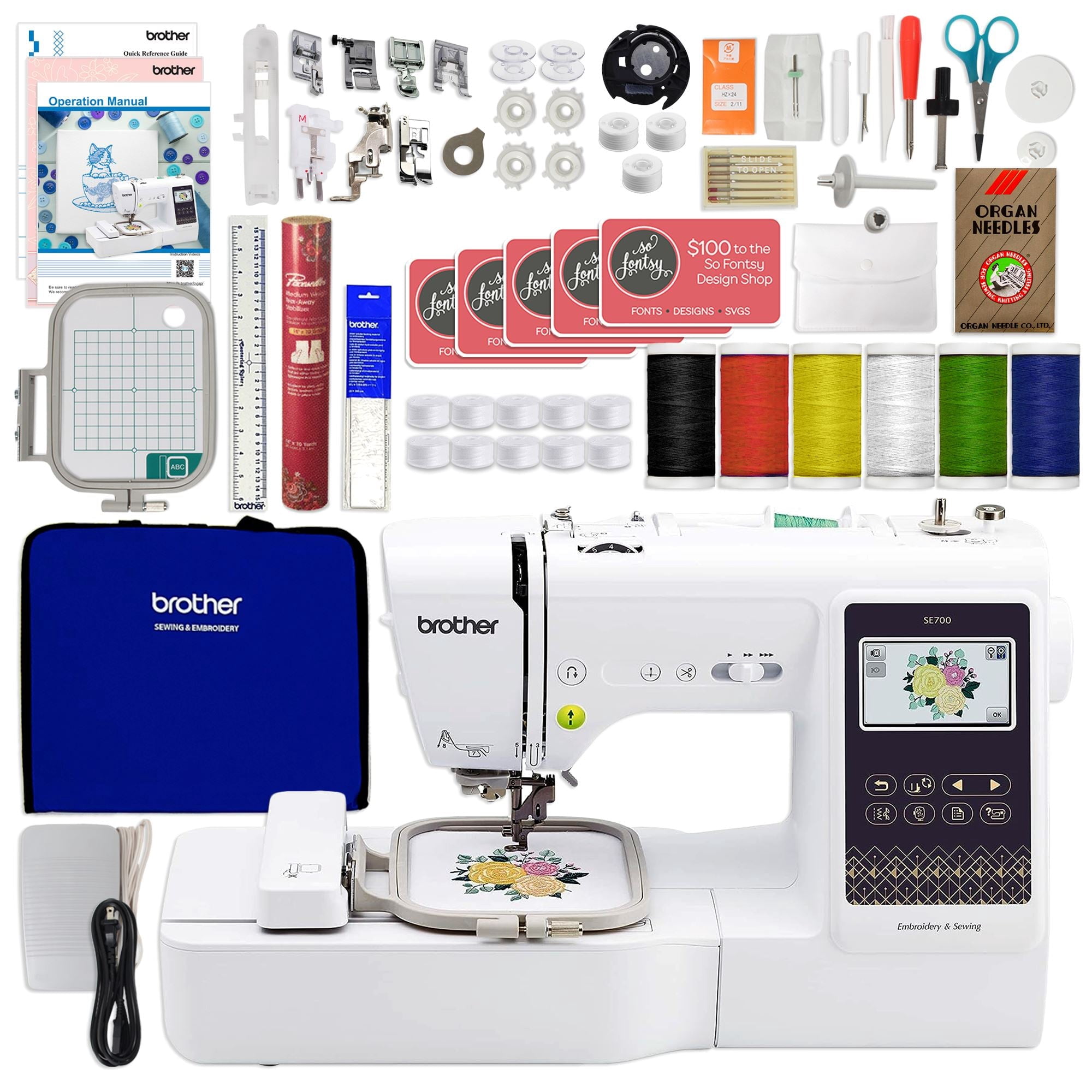 Brother SE700 Wireless Embroidery & Sewing Machine with Stitching ...