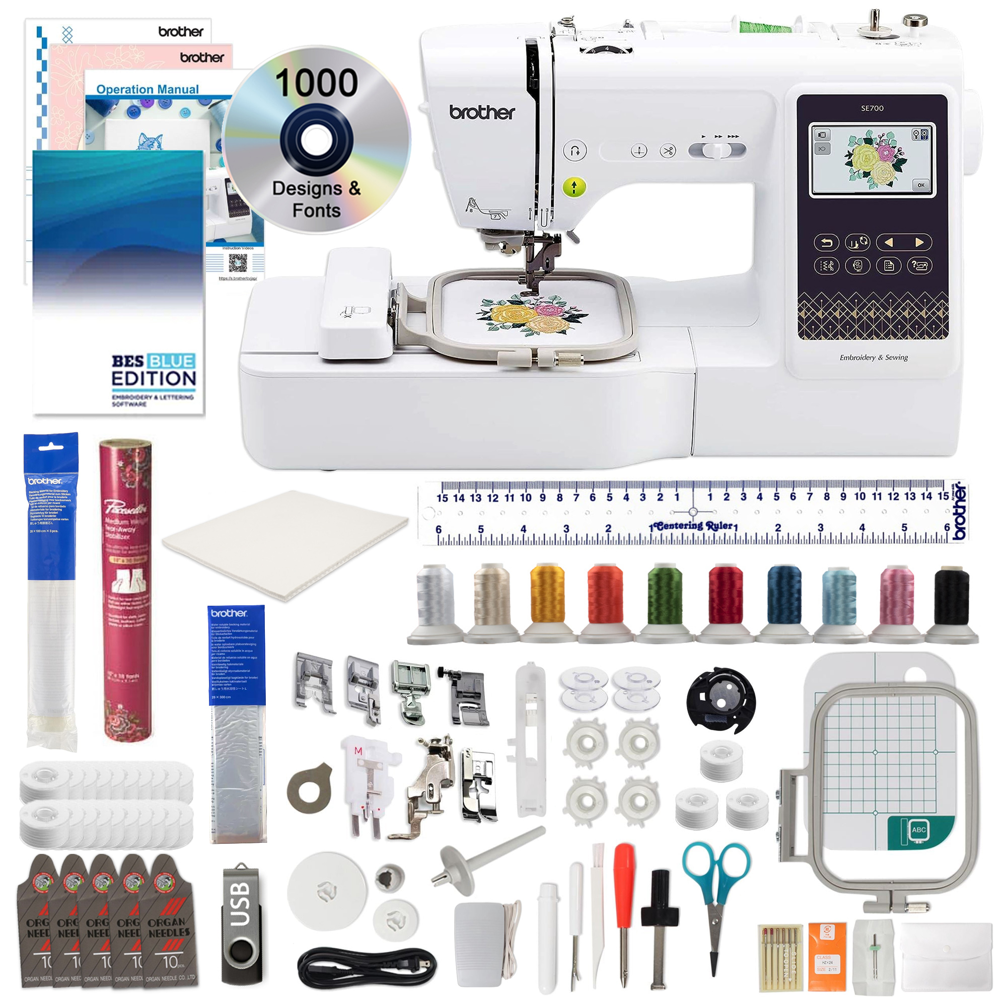 Brother LX3817G 17-Stitch Portable Full-Size Sewing Machine, Grey ...